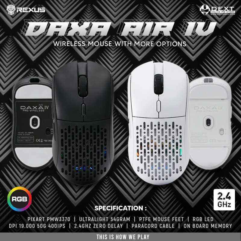 Jual Rexus Daxa Air IV Wireless Gaming Mouse di Seller DEXT ...