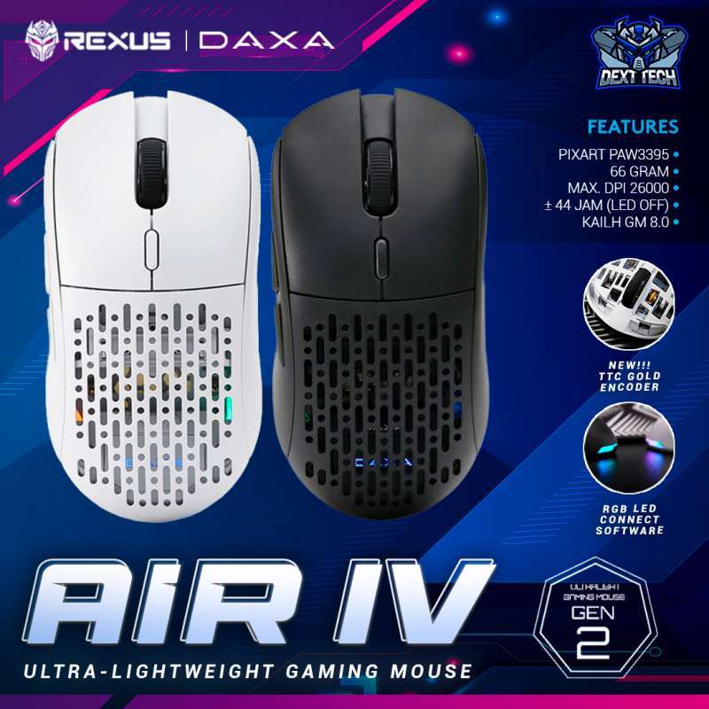 Jual Rexus Daxa Air IV Wireless Gaming Mouse di Seller DEXT ...