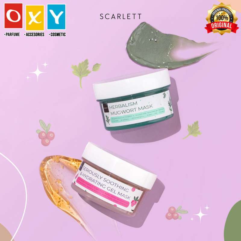 Promo Scarlett Whitening Masker Herbalism Mugwort Mask & Seriously ...