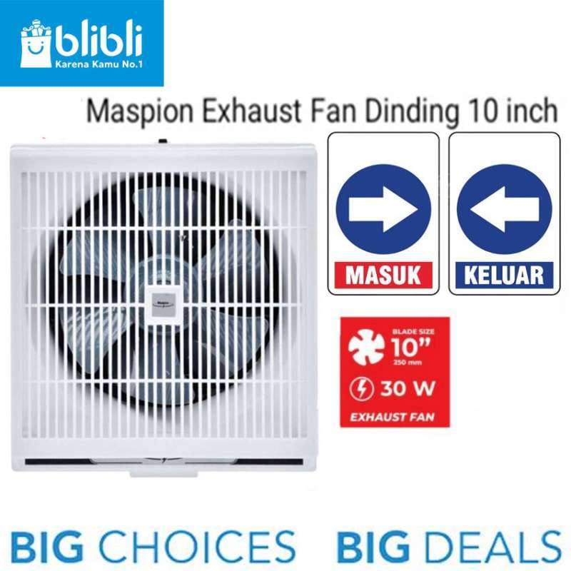 Jual MASPION MV-250 NEX Wall Exhaust/Hexos/Heksos Fan Dinding 10 Inch ...