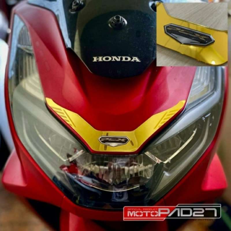 Promo Garnish List Lampu Depan Pcx 160 Akrilic Premium Pnp - Gold ...