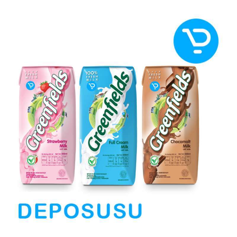 Jual Susu UHT GREENFIELDS 200 ml di Seller DEPOSUSU - Kembangan Utara ...