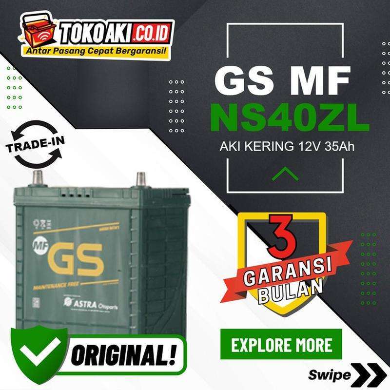 Jual Aki Sigra dan Calya - GS Astra MF NS40ZL / 38B20L - 12V 35Ah di Seller TokoAki - Cideng ...