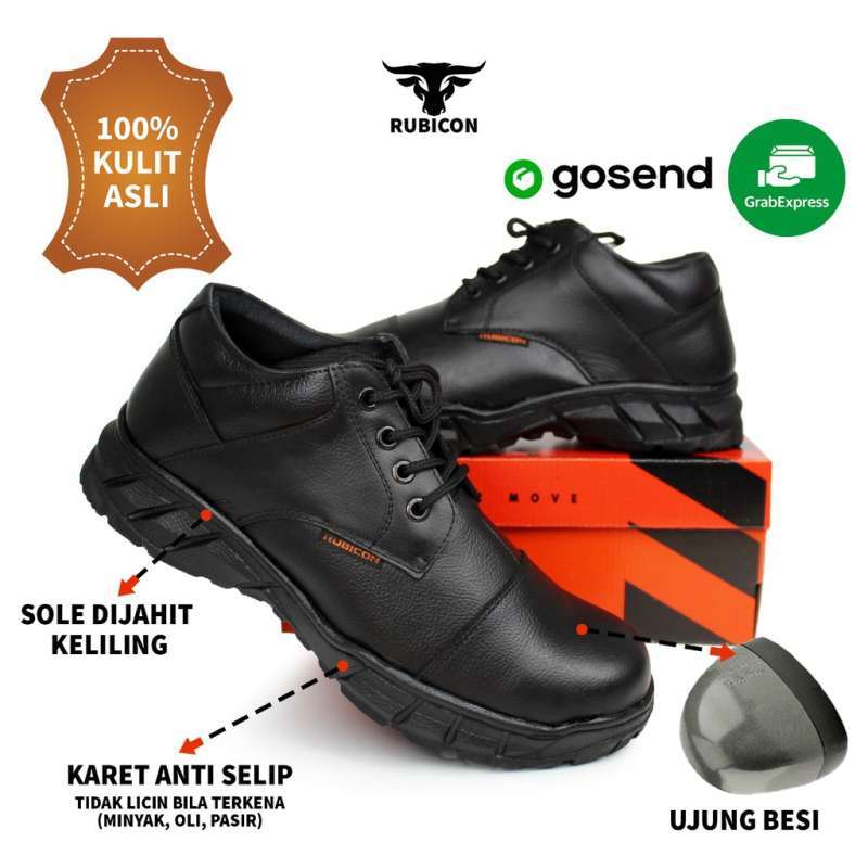Promo RUBTRACK KING TALI SLIP ONSEPATU SAFETY KULIT SAPI ASLI SEPATU ...