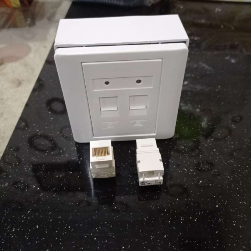 Promo Oem Face Plate Rj 45 + Modular Rj45 2 Port + Box Outbou di Seller ...