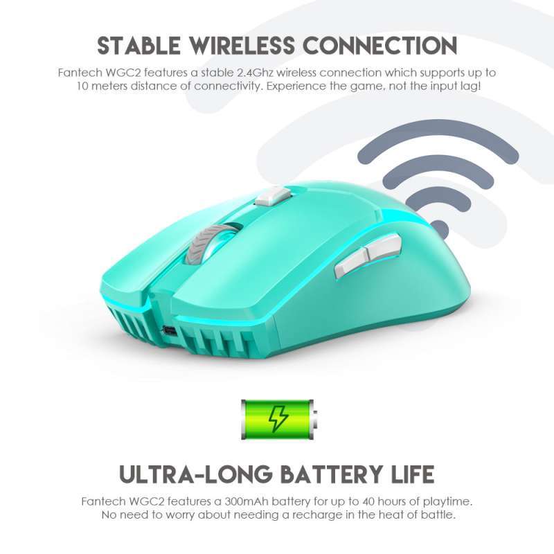 Promo Mouse Wireless Gaming Pro Fantech WGC2 Venom II RGB Rechargeable ...