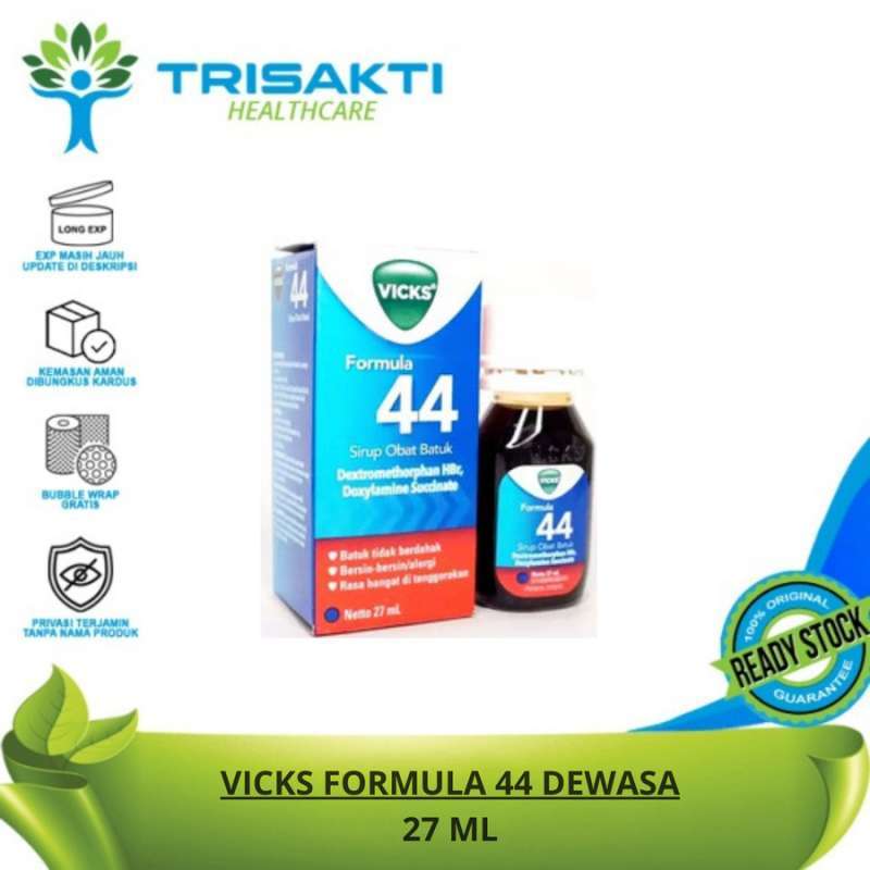 Promo Obat Batuk Vicks Formula 44 Dewasa 27 ml Meredakan Batuk Diskon ...