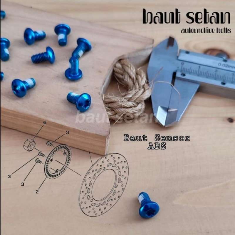 Jual Baut Sensor ABS Yamaha Aerox (Probolt Blue) di Seller Devil Bolts ...
