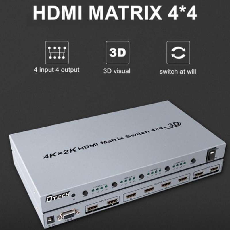 Jual HDMI Matrix Switch 4x4 (4 input-4 output) 4K*2K Support 3D di Seller TECHNOLOGY MODERN ...