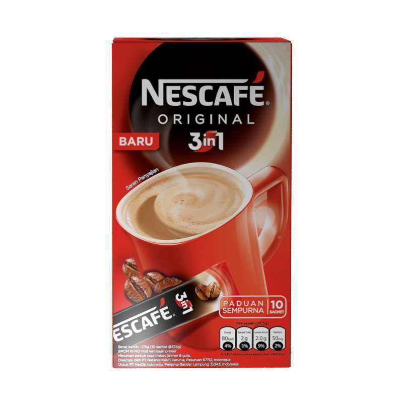 Jual Nescafe 3in1 Original Kopi Instan [17.5 Gr / 10 Sachet] Di Seller ...