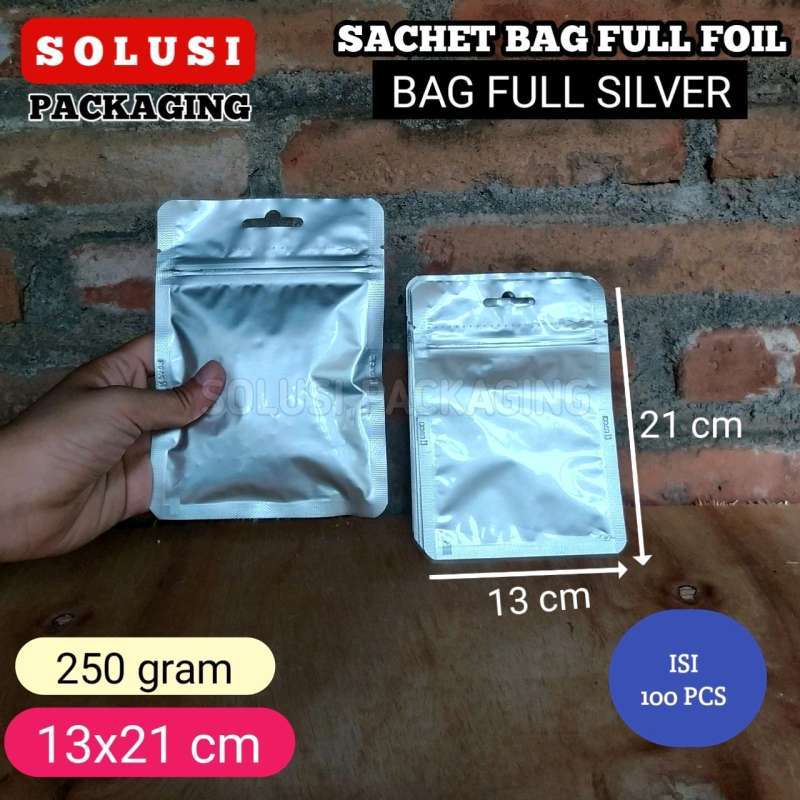 Jual ISI 100 PCS SACHET BAG 250z SUPER SILVER KPACK Plastik Klip ...