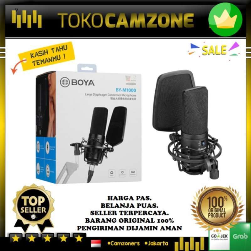 Promo Boya By-M1000 Large Diaphragm Cardioid Condenser Microphone ...