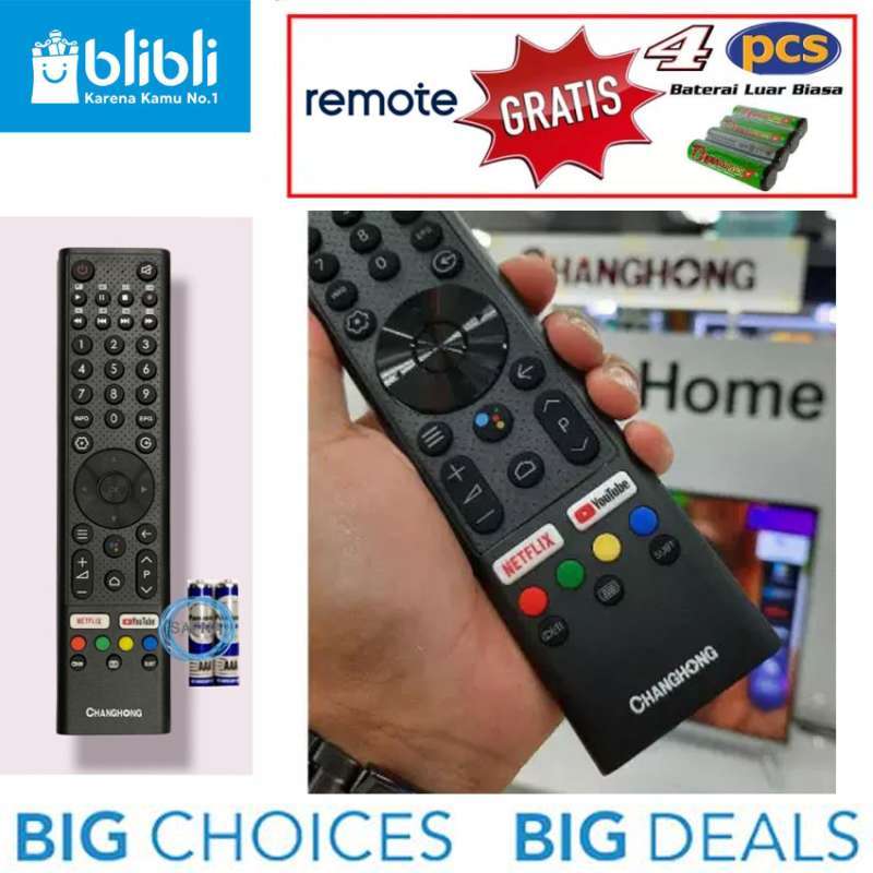 Jual Remot Remote TV Changhong LCD LED Android Smart TV L32H7 L40H7 ...