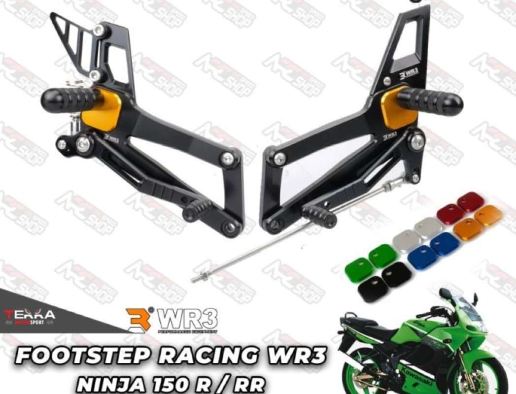 Jual Footstep / Foot Step Racing WR3 Ninja 150 RR / R - Black Yellow di ...