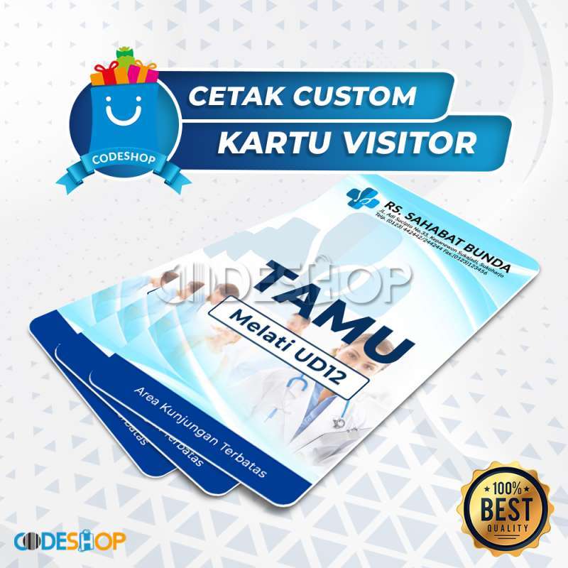 Jual Cetak Preprinted Member Pvc Custom Kartu Visitor Tamu Pengunjung Di Seller Codeshop ...