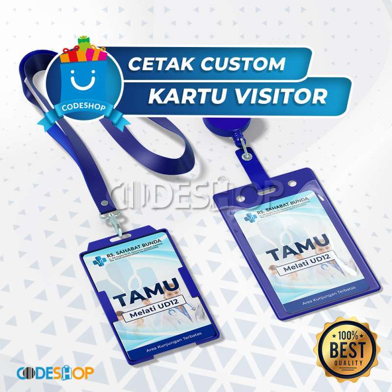Jual Cetak Preprinted Member Pvc Custom Kartu Visitor Tamu Pengunjung ...