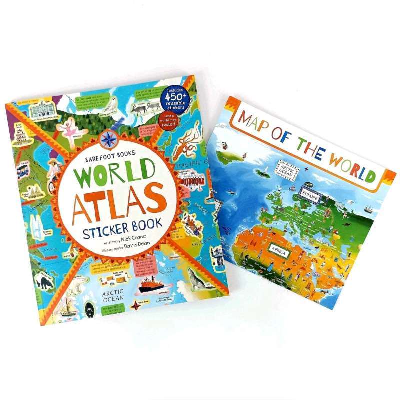 Jual Barefoot Books World Atlas Sticker Book di Seller Minibabycare ...