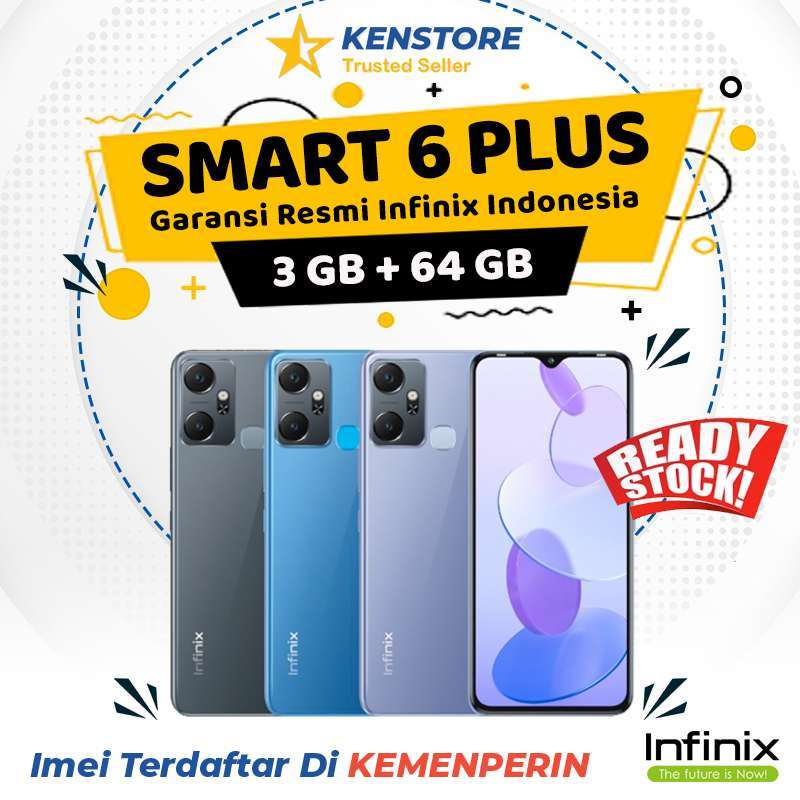 Promo Infinix Smart 6 Plus 3/64 GB - New 100% Ori Garansi Resmi Infinix ...