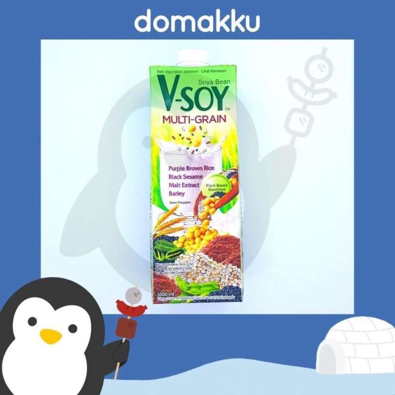 Jual V Soy Multi Grain Soya Bean Milk (Susu Kedelai) 1000ml, Minuman ...