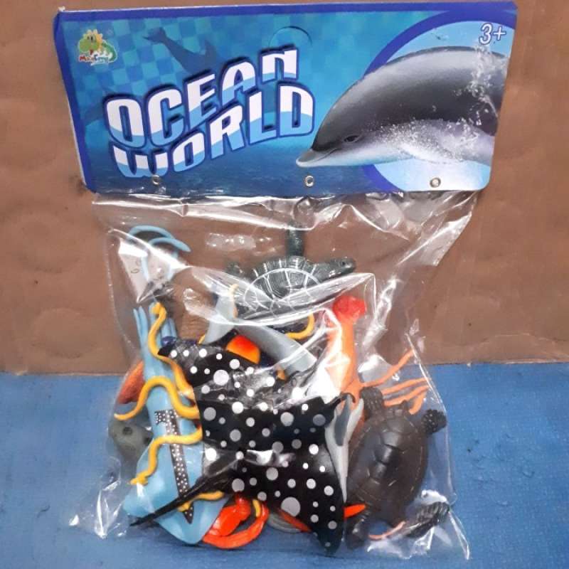Promo Mainan Hewan Laut Karet Isi 12 Pcs / Ocean World Animal Diskon 5% ...
