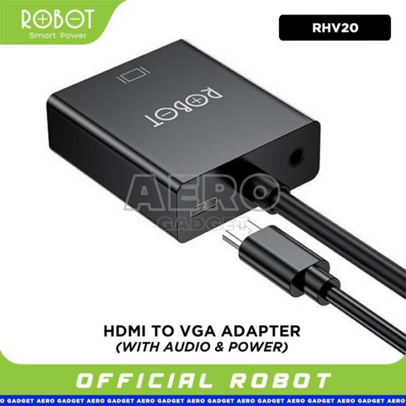 Promo Robot Hdmi To Vga Adapter Converter With Audio & Power Rhv20 ...