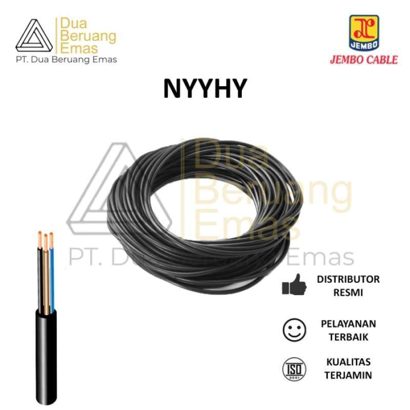 Promo Kabel Nyyhy 2 X 2.5 Mm Jembo Cable (Hitam) ; 1 Roll = 100 Meter ...