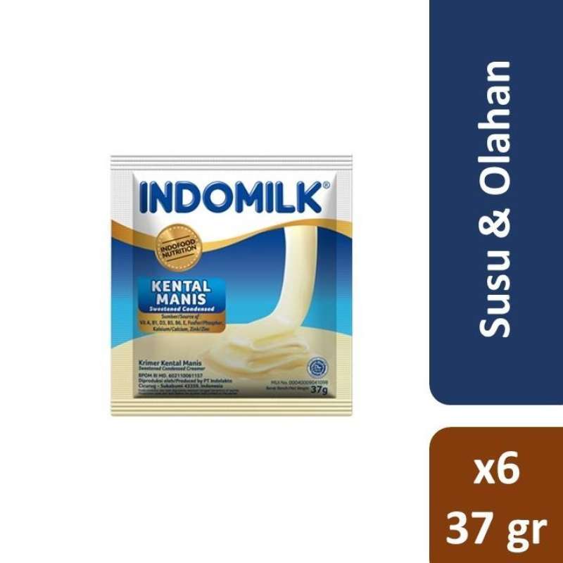 Jual Indomilk Kental Manis Putih Sachet 6x37gr di Seller Toko Bersahaja ...