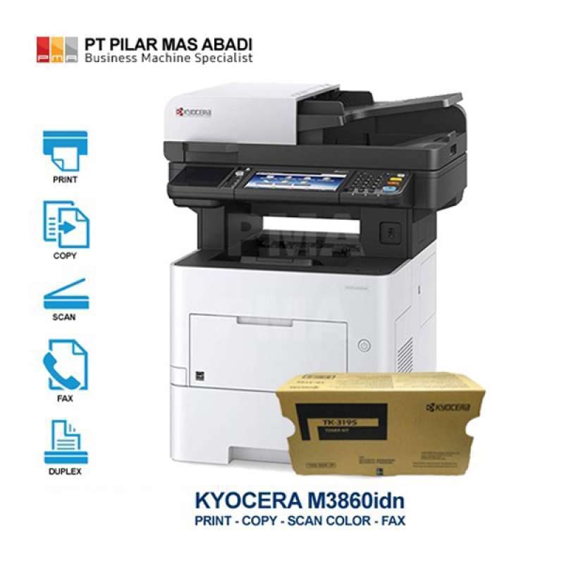 Jual Mesin Fotocopy Printer Multifungsi Monochrome M3860idn + TK3195 A4 ...