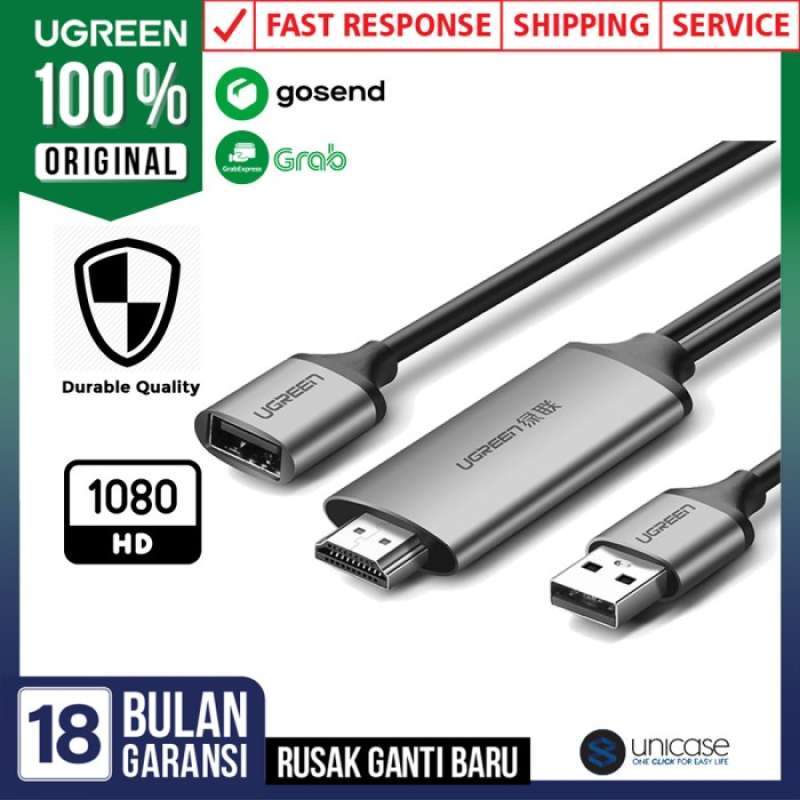 Jual Cable Adapter USB to HDMI HD UGREEN Dual USB Projector iPhone ...
