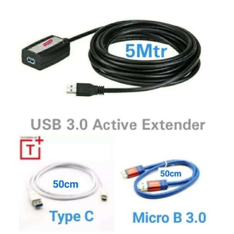 Jual TetherPlus Multi USB Active Extender 5 Meter with usb 3.0 and type ...