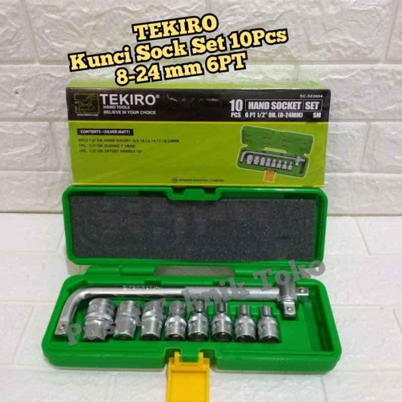 Promo Kunci Sok Set Tekiro 8-24 Mm 10Pcs / Kunci Sok Tekiro Box Plastik ...