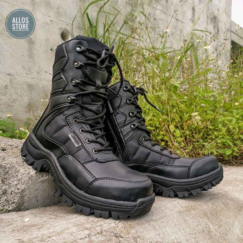 Jual sepatu pdl safety boots TNI POLRI sepatu pdl tactical ujung besi ...