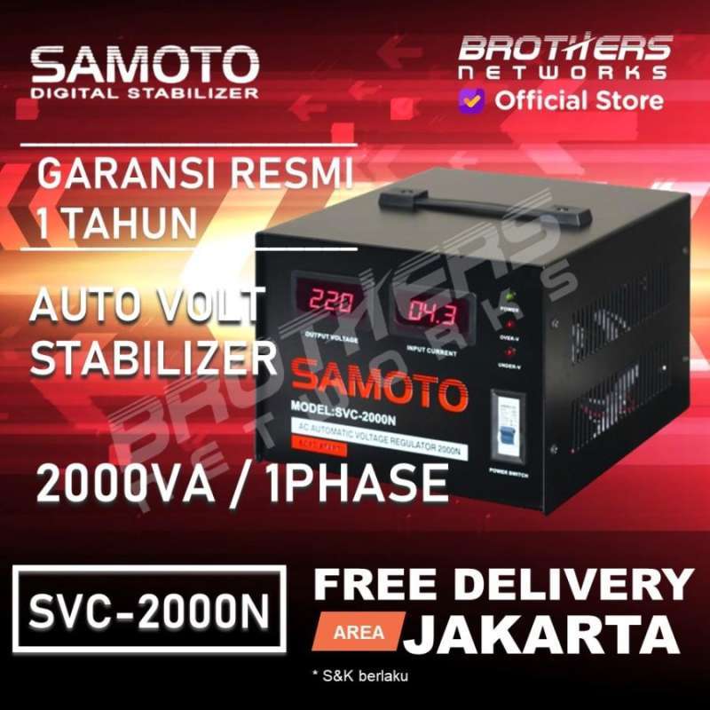 Jual STABILIZER SERVO MOTOR SAMOTO 2000VA UTK RUMAH, KOMPUTER, AC di ...