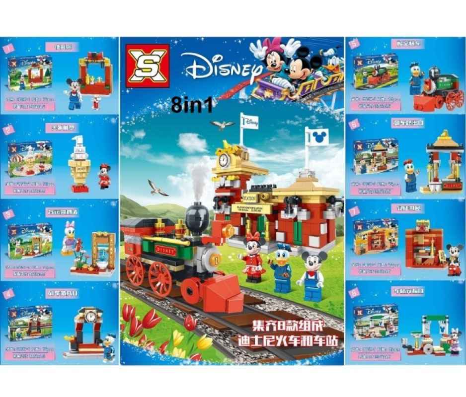 Promo Brick SX3037 Mickey Mouse and Friends Set 8in1 Disney Train ...