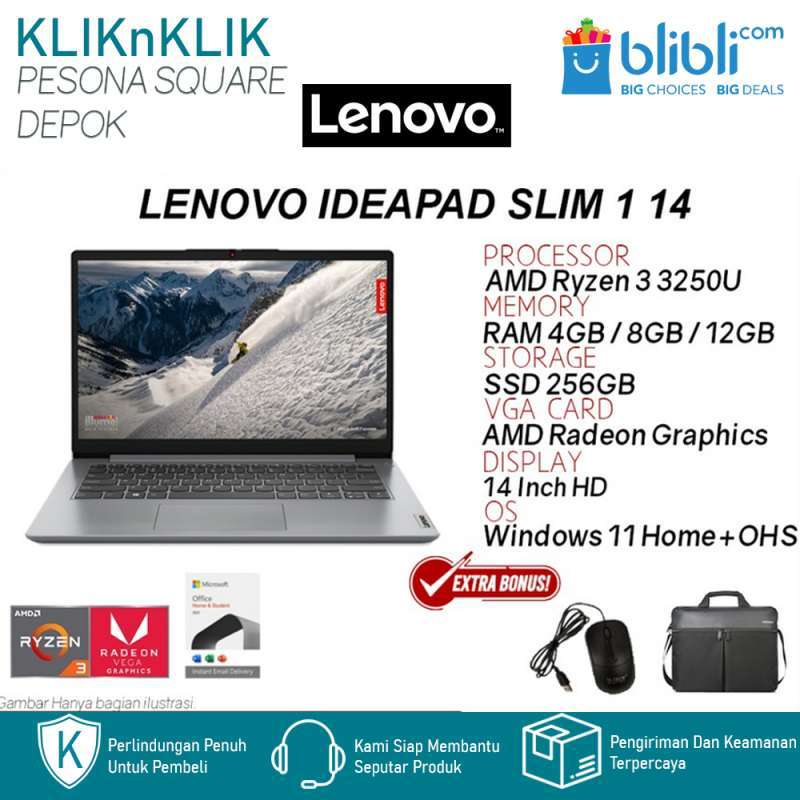 Jual Laptop Desain Lenovo Ideapad Slim Ryzen U Gb Gb Win Ohs Di Seller Kliknklik
