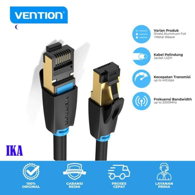 Promo Vention 15M Kabel Lan Rj45 Cat.8 Gigabit 40Gbps Sftp Gold - IKA ...