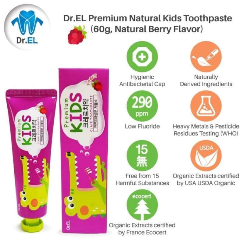 Promo Dr. EL TOOTHPASTE BABY AND KIDS Pasta gigi Bayi dan anak Diskon 5 ...