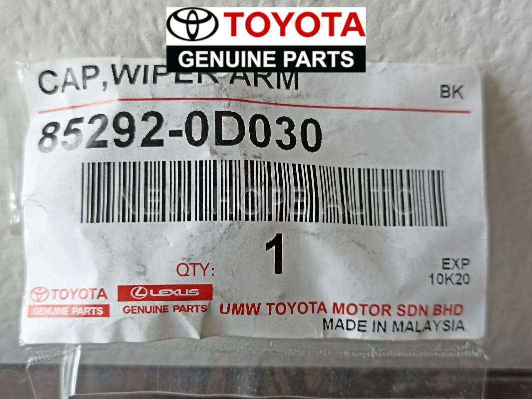 Jual Tutup Baut Wiper Arm Depan 0D030 Camry Hybrid-CHR-Corolla Altis ...