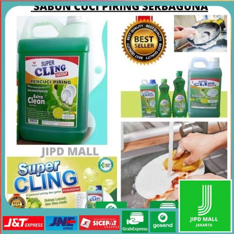 Jual Sabun Cuci Piring Serbaguna Super Cling King Klin 5 L Jeruk Nipis ...