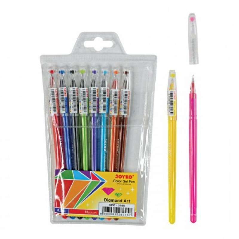 Jual [ Set ] Pulpen Warna Warni Color Gel Pen - Joyko Gpc-310s 10 Warna ...