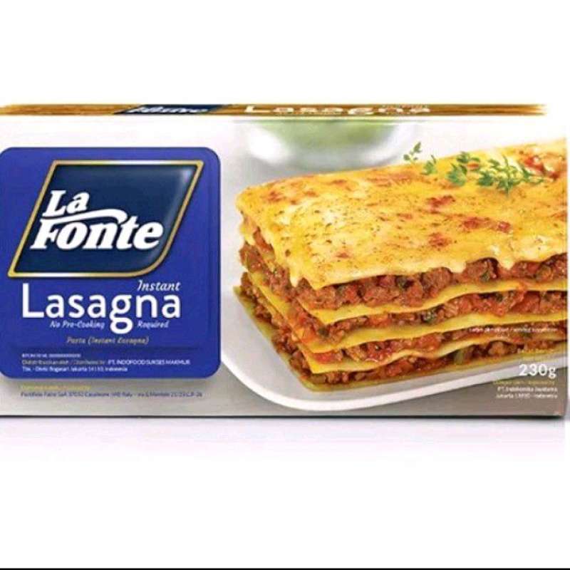 Jual LaFonte Lasagna 230gr La Fonte Pasta Instant Lembaran Pipih di ...
