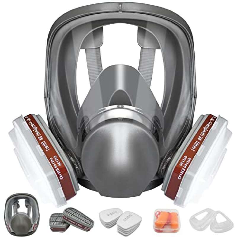 Promo Full Face Reusable Respirаtor Set - 6800 Gas Mask with Activated ...