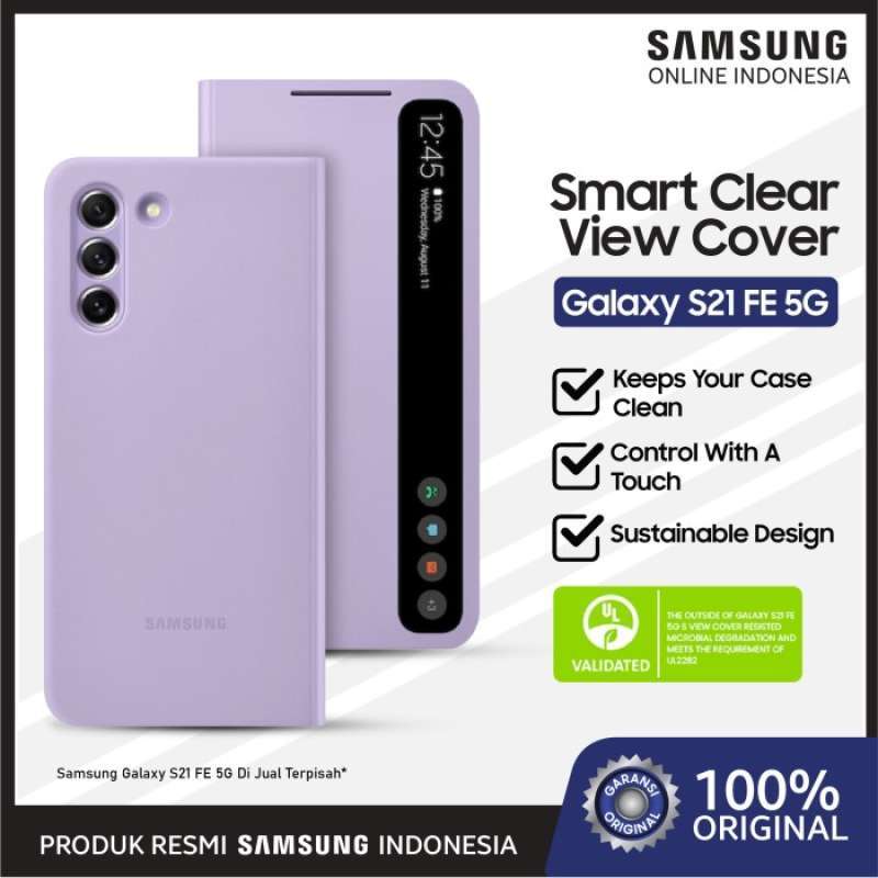 Promo Casing Samsung Galaxy S21 Fe Smart Clear View Cover Kesing Flip