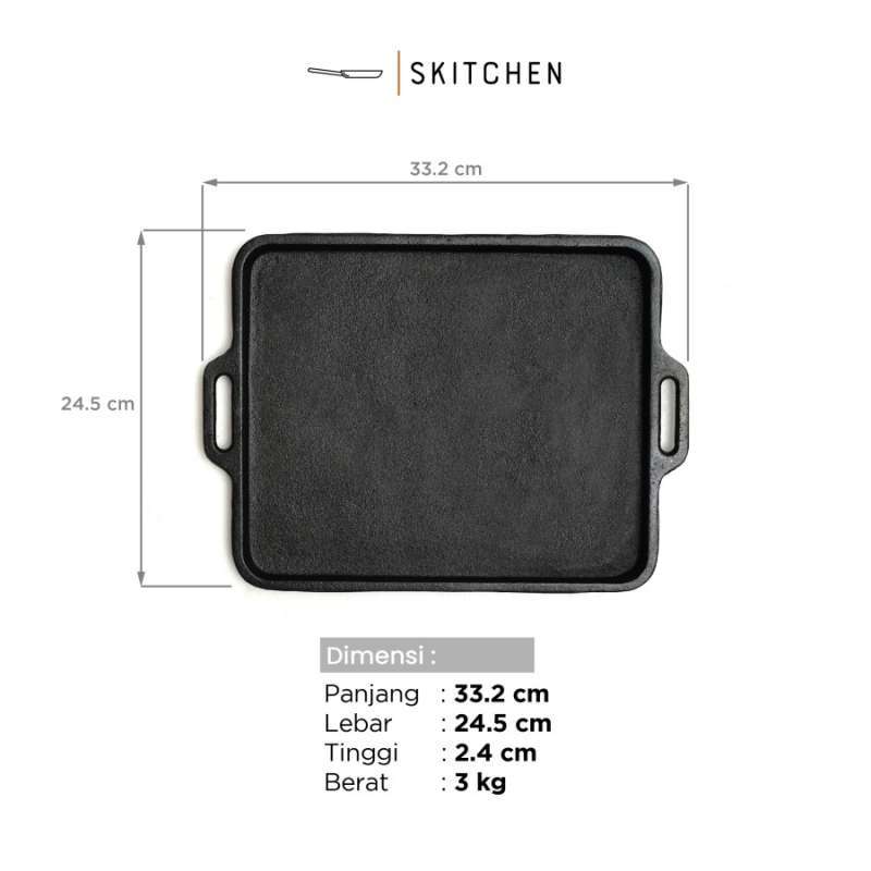 Jual Berlin Pan by SKITCHEN / Loyang Roti Besi Cor Cast Iron Premium ...