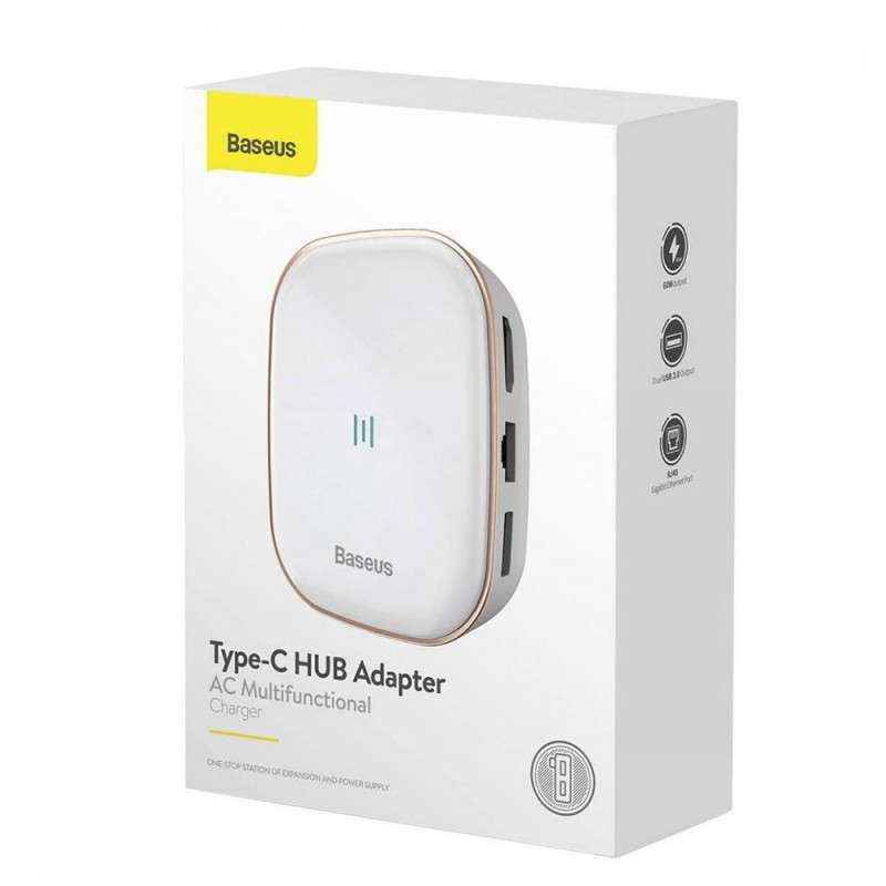 Jual Baseus Type C Hub Adapter Ac Multifunctional Charger 60w Di Seller ...