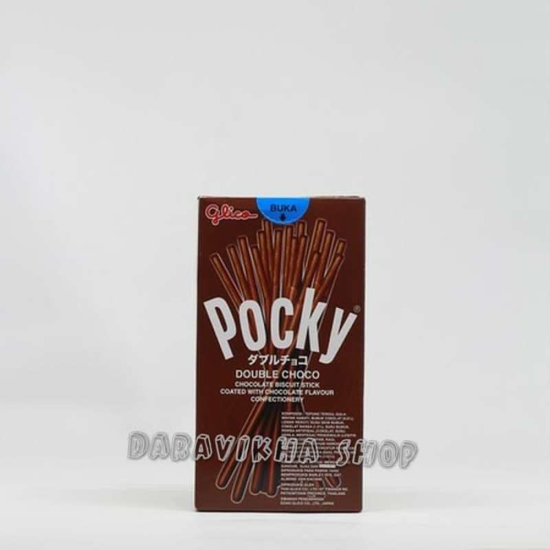 Jual Glico Pocky Double Choco Stick 47g / Biskuit Stik Di Seller ...