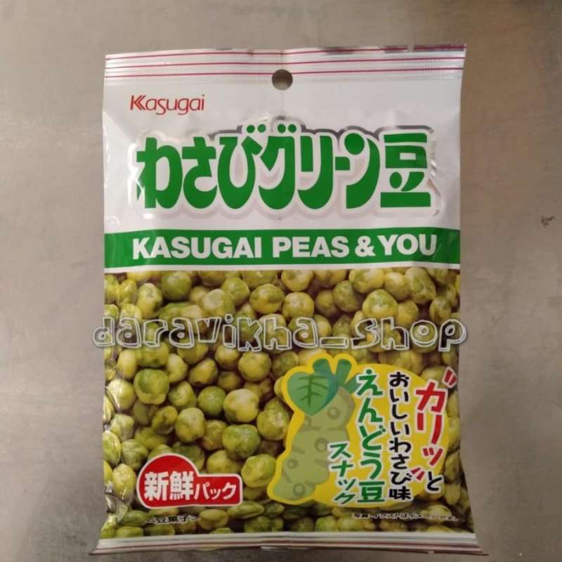 Jual KASUGAI Wasabi Green Mame / Kacang Polong Rasa Wasabi 74g di Seller Daravikha_shop - Kota ...