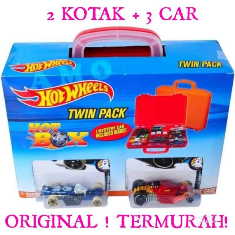 Promo HOT WHEELS CARRY CASE TWIN PACK HOTBOX FREE 3 CAR - 2 KOTAK HOT ...