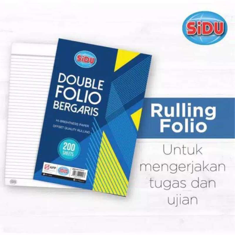 Jual Kertas Double Folio Bergaris 200 Lembar - SiDU Sinar Dunia MURAH ...