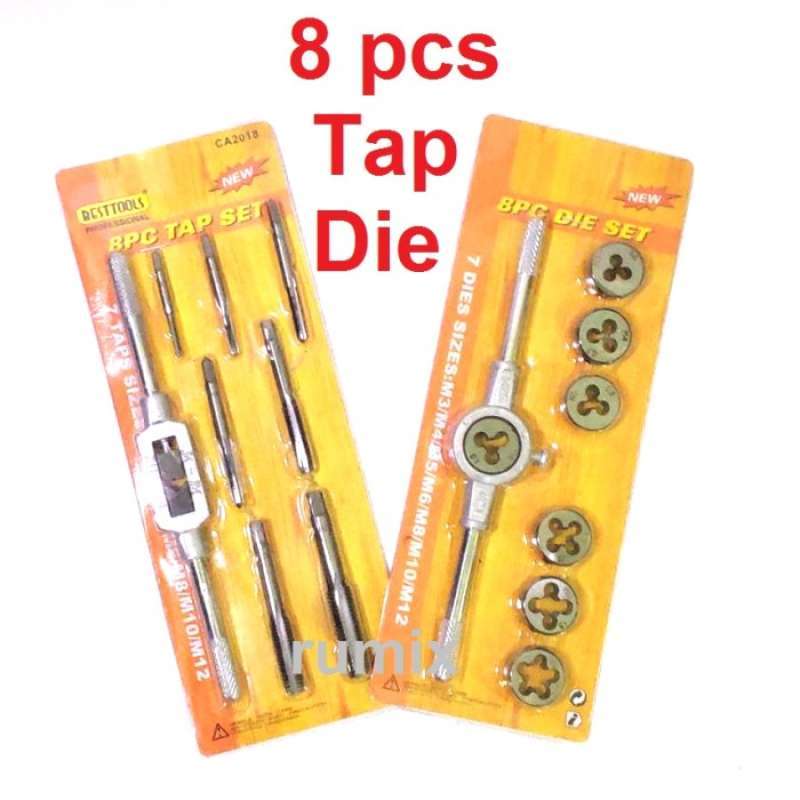 Jual SET TAP DIE ALAT METRIK TERLARIS ALAT PEMBUAT DRAT METRIC HAND TAP ...